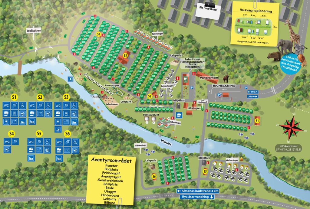 Camping map - Borås Camping & Vandrarhem
